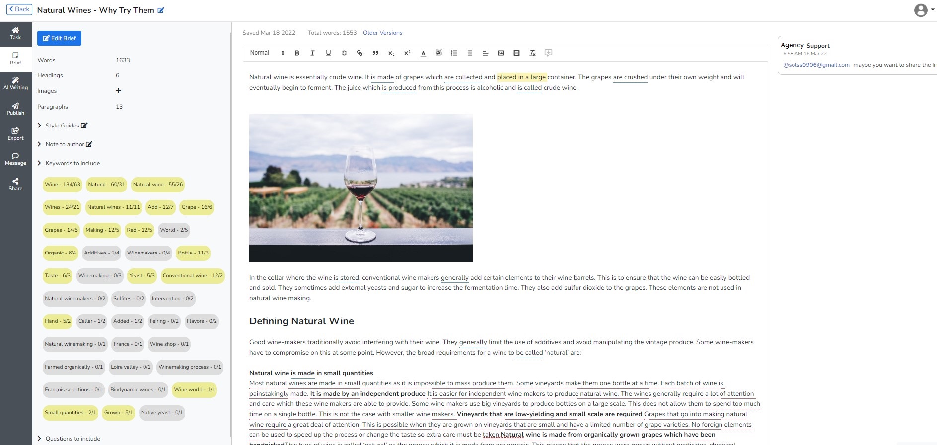 Content Agency Case Study - Narrato Workspace