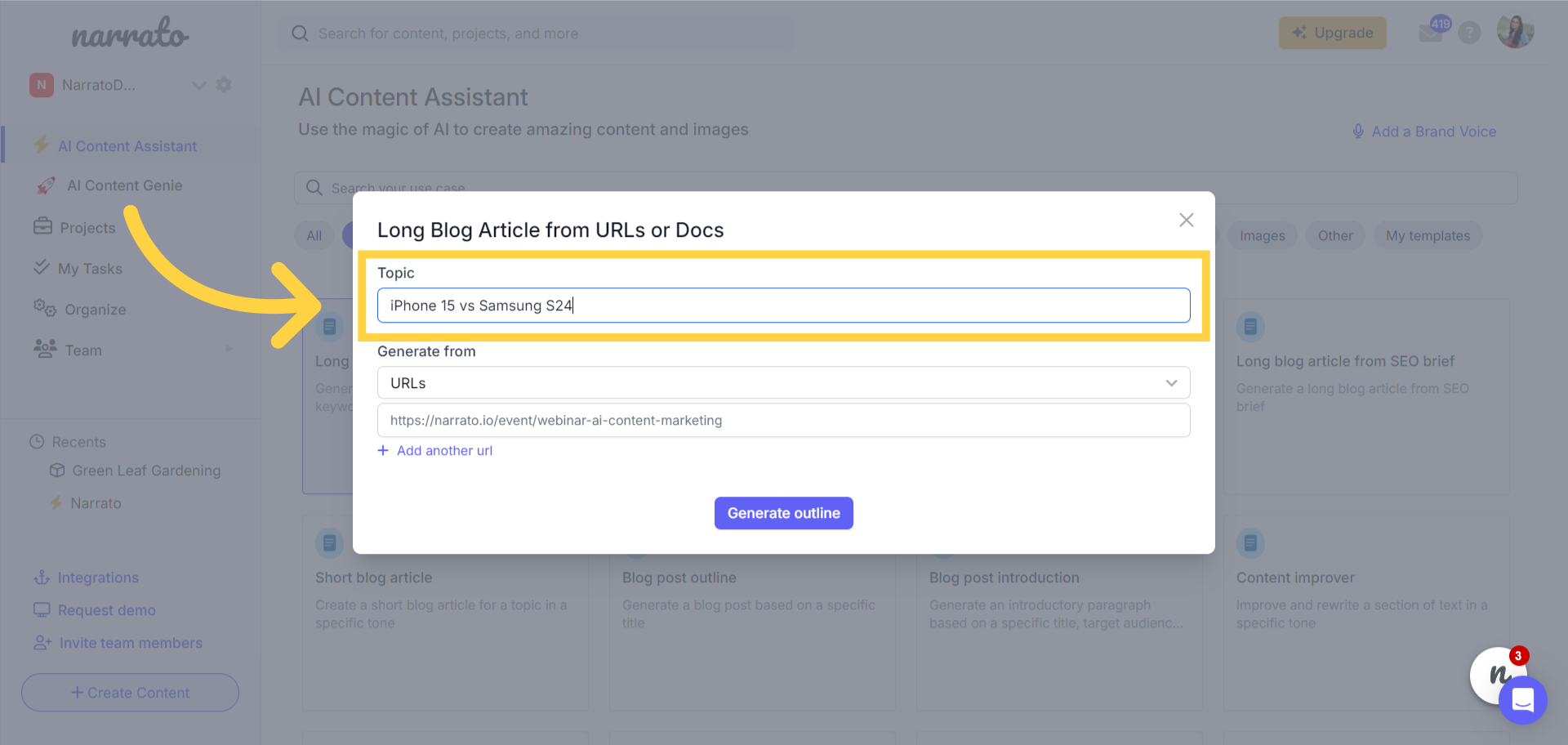 Generate Product Comparison Articles with AI