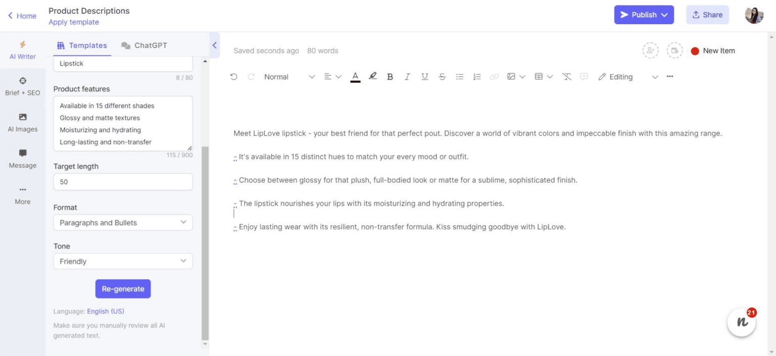 How to Use AI for Generating Descriptions | Narrato