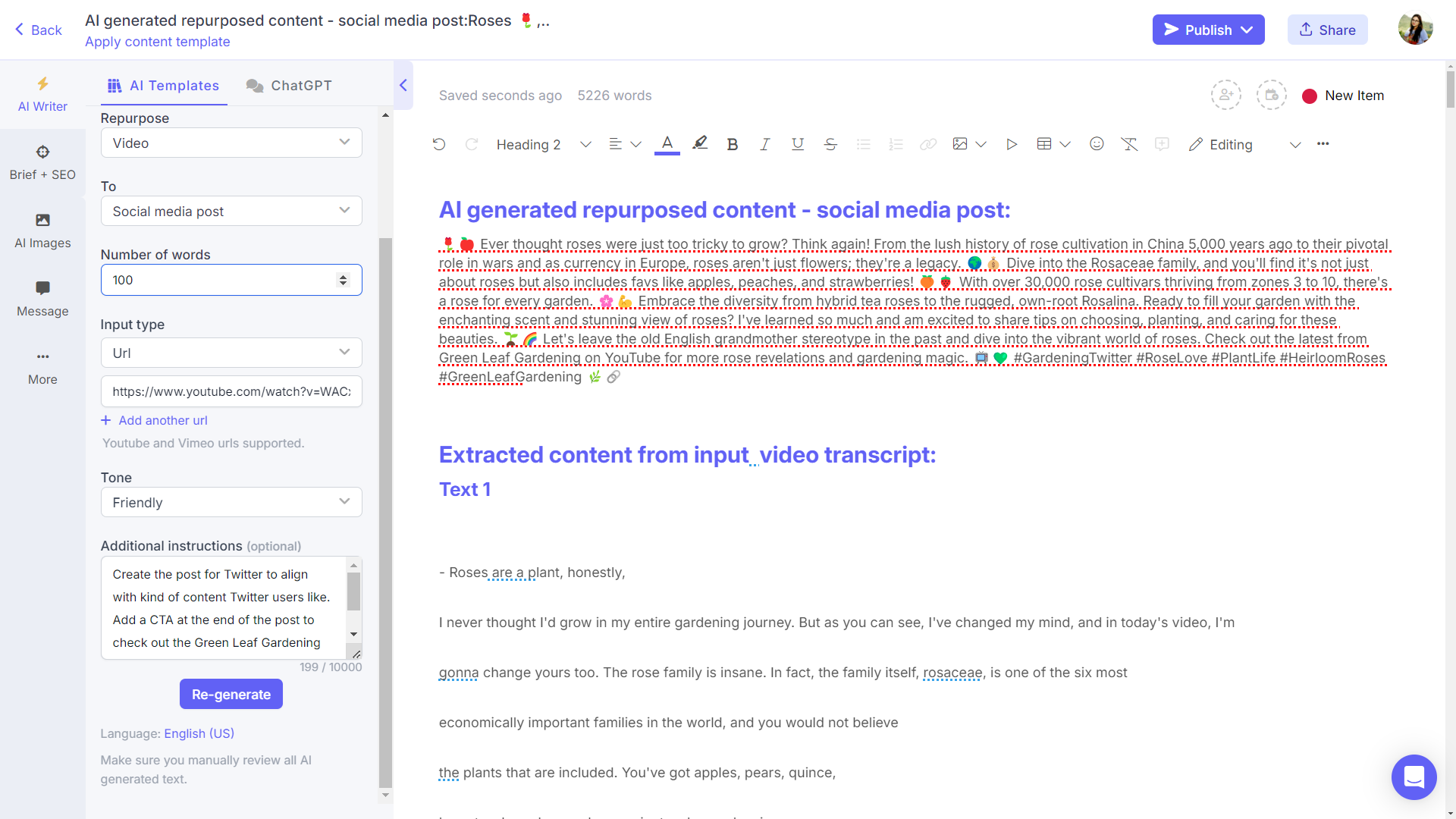 Repurpose Videos to Blog & Social Media Posts with AI Content Repurposing